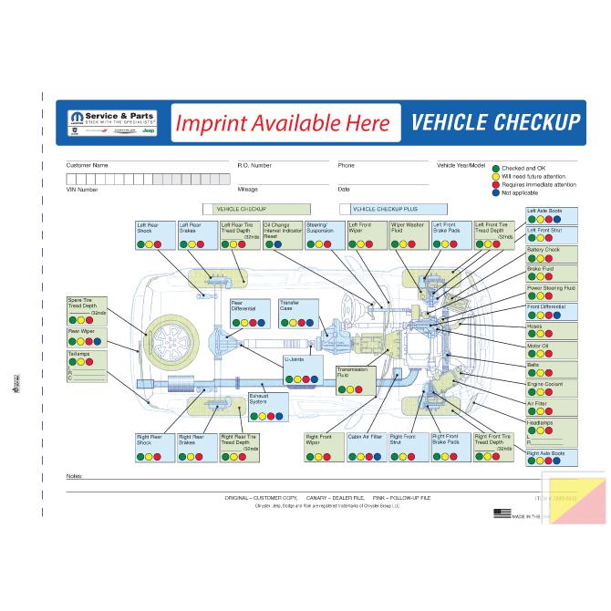 Imprinted Manufacturer Specific Multi-Point Inspection Forms – Georgia ...