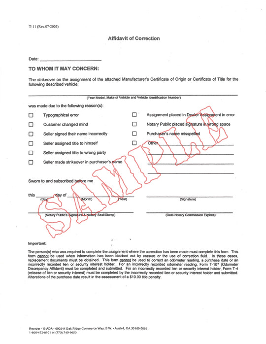 Affidavit of Correction – Georgia Independent Automobile Dealers ...
